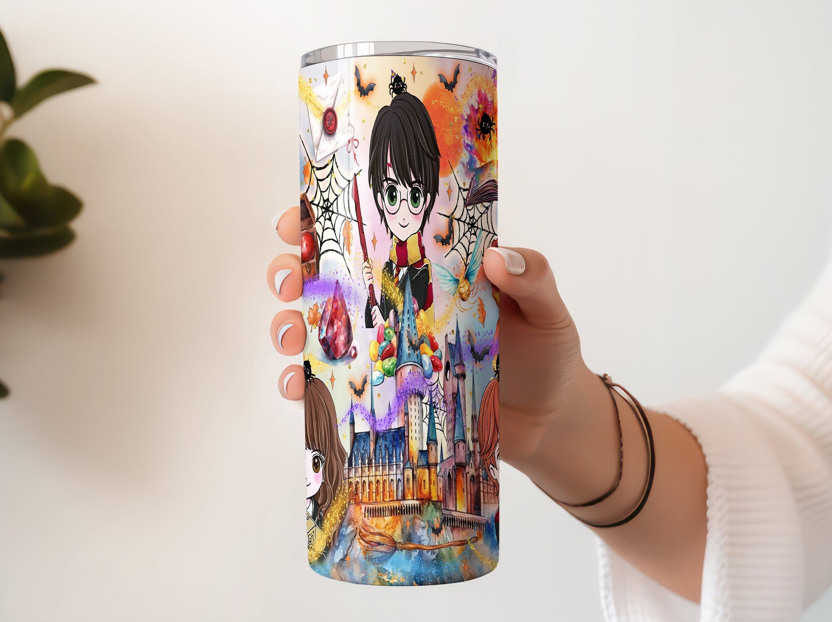 Magic 20oz Tumbler Wrap PNG, HP Skinny Tumbler Sublimation, Wizard Tum ...