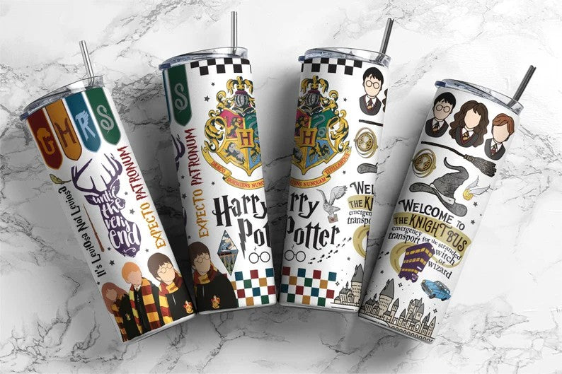 Harry Magic Tumbler, HP Tumbler Png, 20oz Skinny Straight, HP Tumbler ...